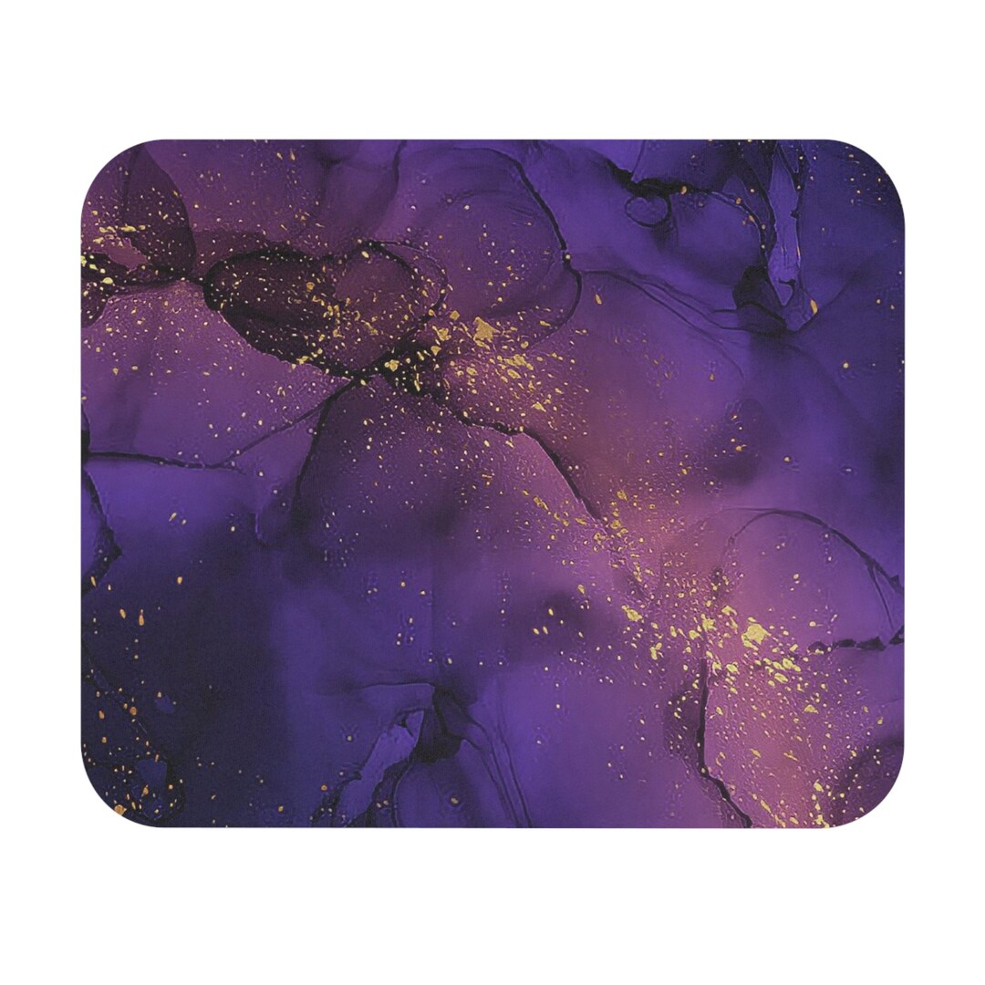 Purple Marble Mouse Pad (rectangle) | Desk Mousepad | Office and Gaming ...