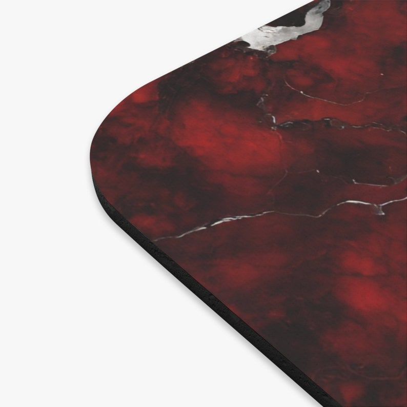 Red and Black Marble Mouse Pad (rectangle) | Desk Mousepad | Gaming ...