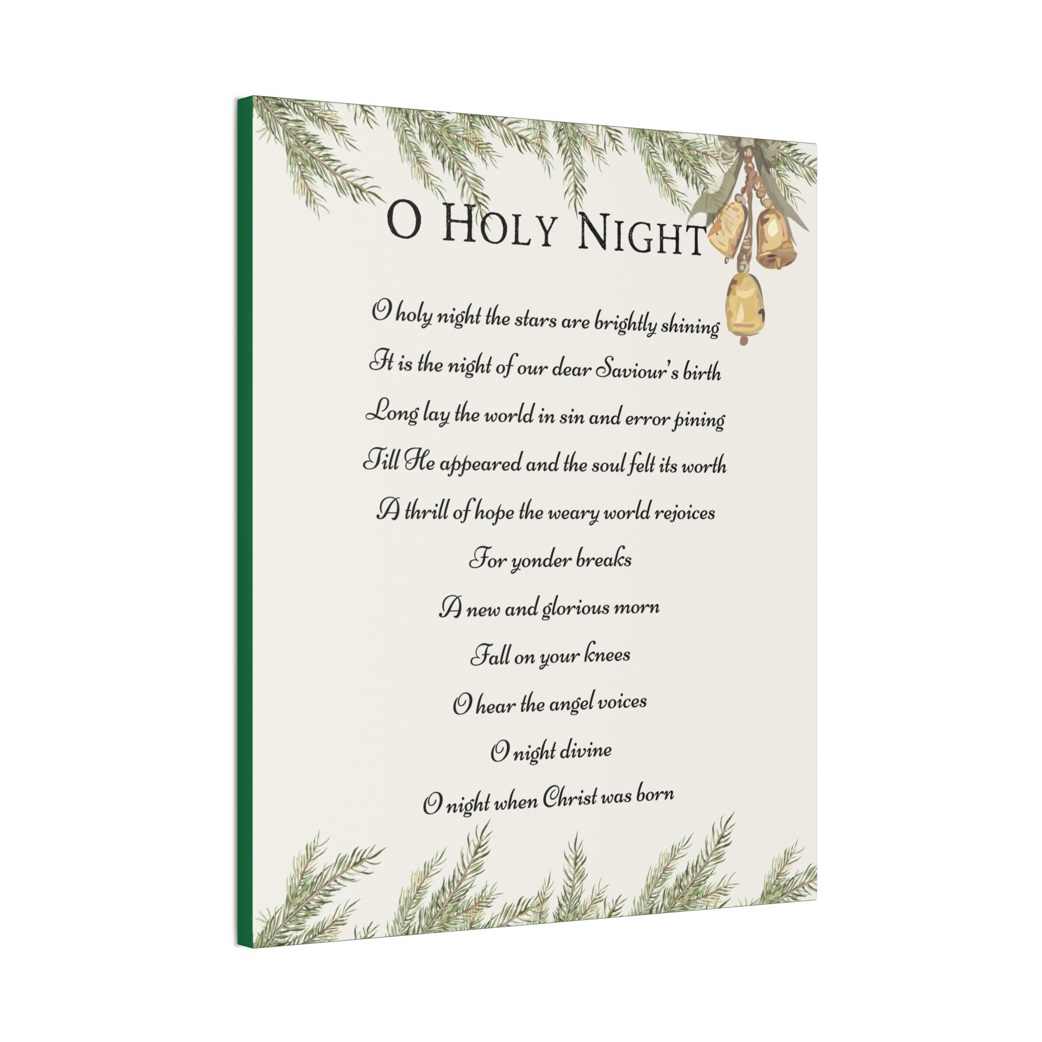 Sale O Holy Night, Christmas Song Canvas Print stretched 0.75 - Etsy