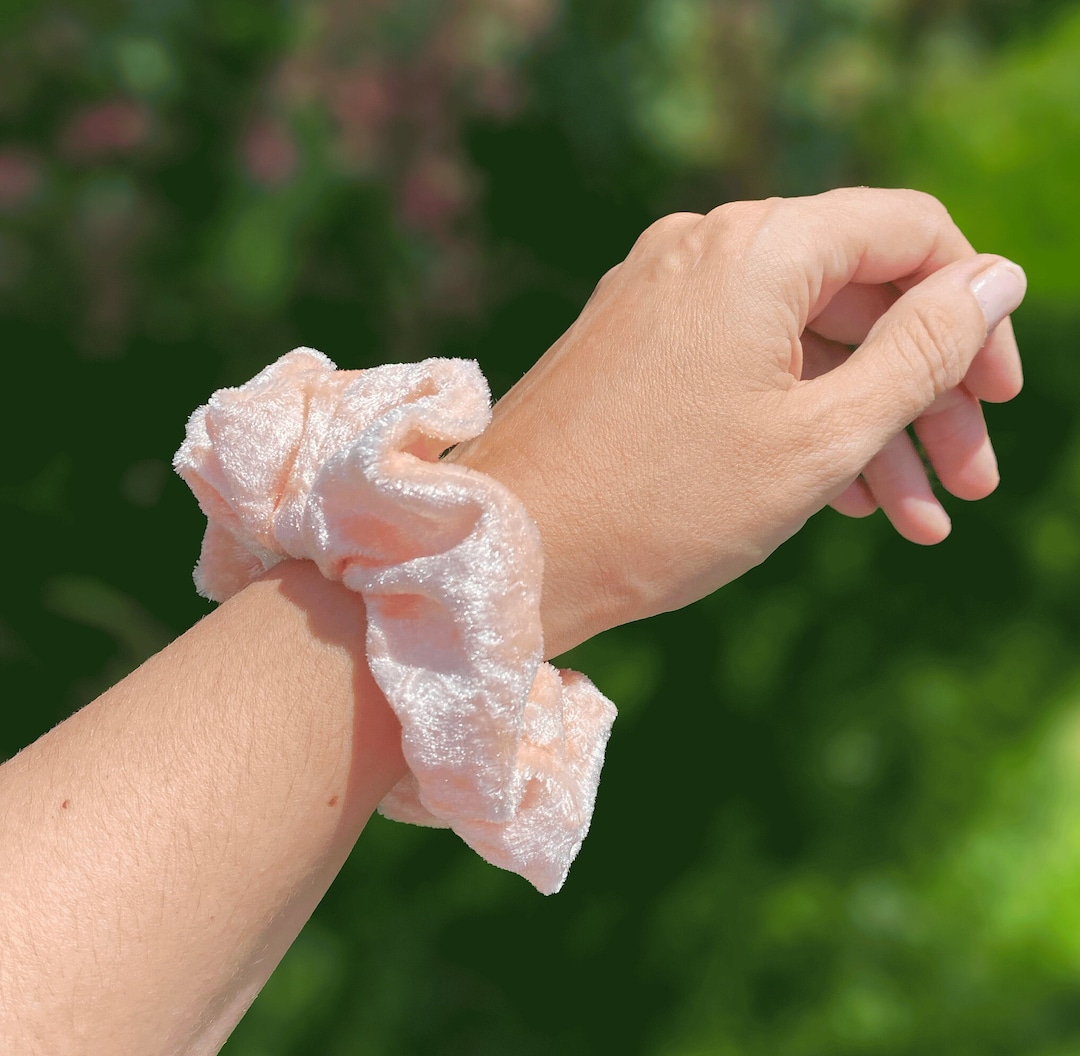 Princess Peach Large Crushed Velvet Scrunchies - Etsy