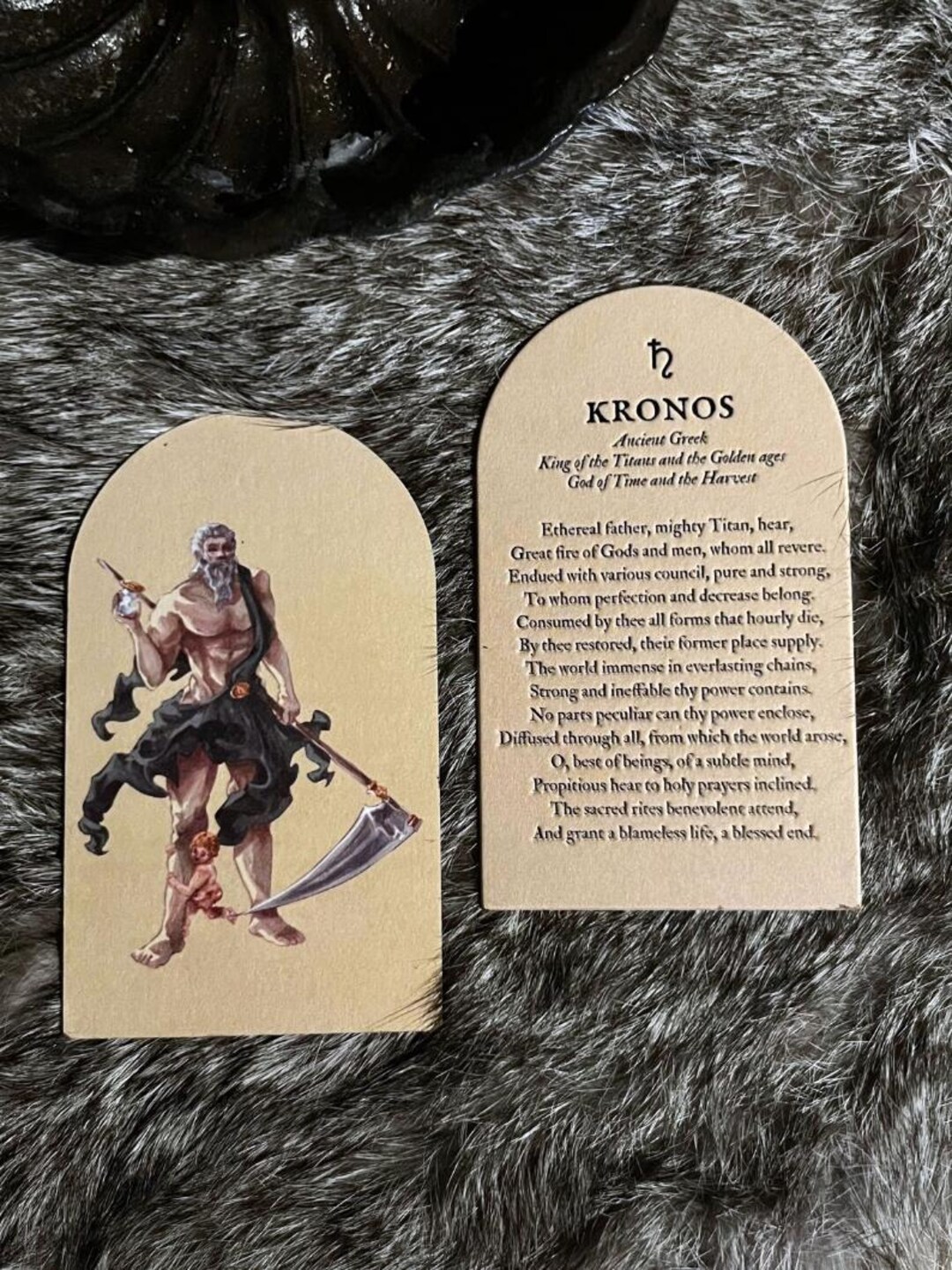 Kronos Altar Card Prayer Devotional - Etsy