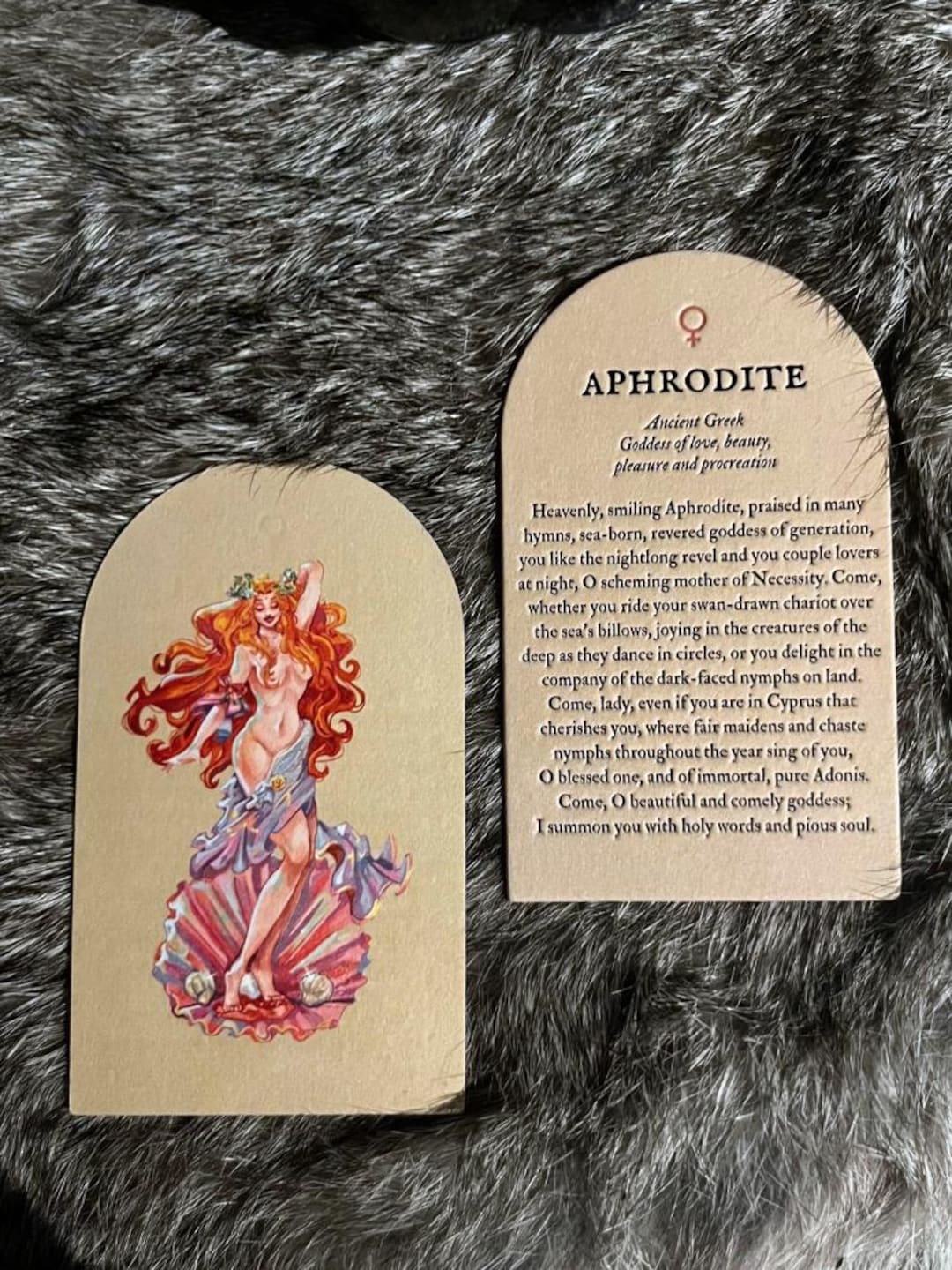 Aphrodite Altar Card Prayer Devotional - Etsy
