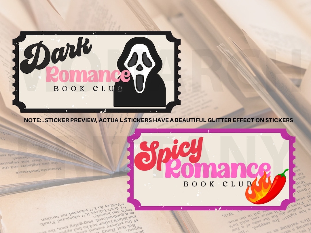 PRE-ORDER Dark Romance Vinyl Sticker Spicy Romance Sticker Bookish ...