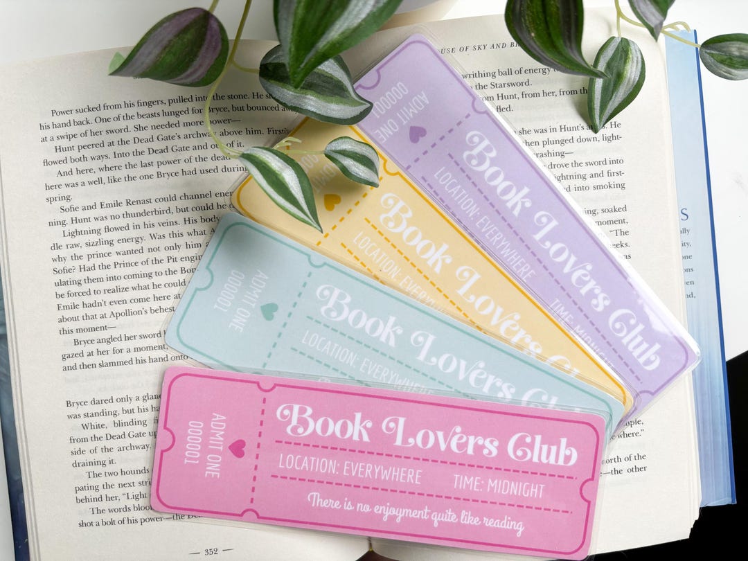 Book Lovers Club Bookmark | Bookmark for Reader | Gift for Reader ...