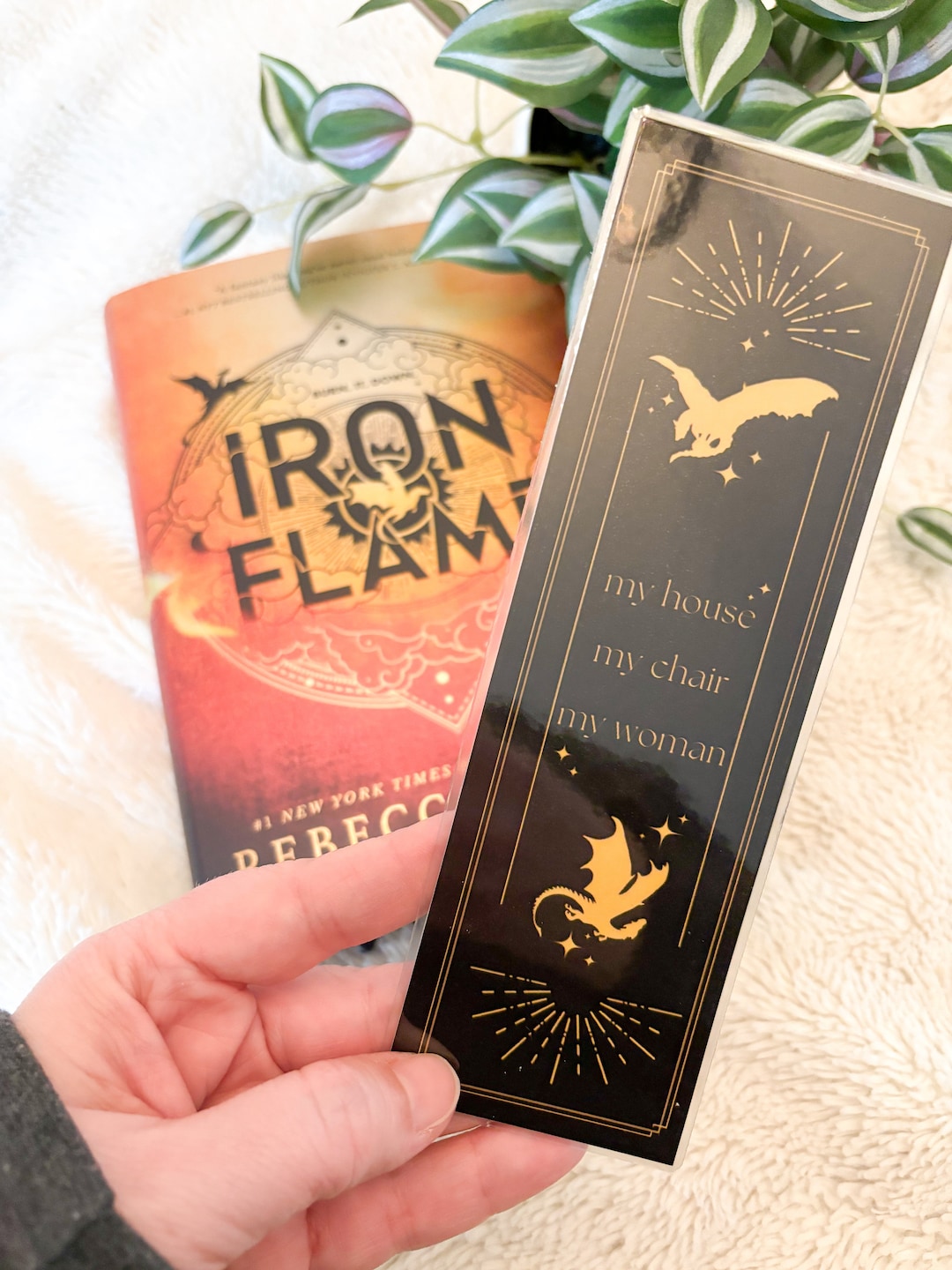 Handmade IRON FLAME Fan Art Bookmark Design, Fourth Wing by Rebecca ...