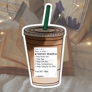 Book Sticker Bookish Sticker Fantasy Reader Fantasy Sticker Kindle ...