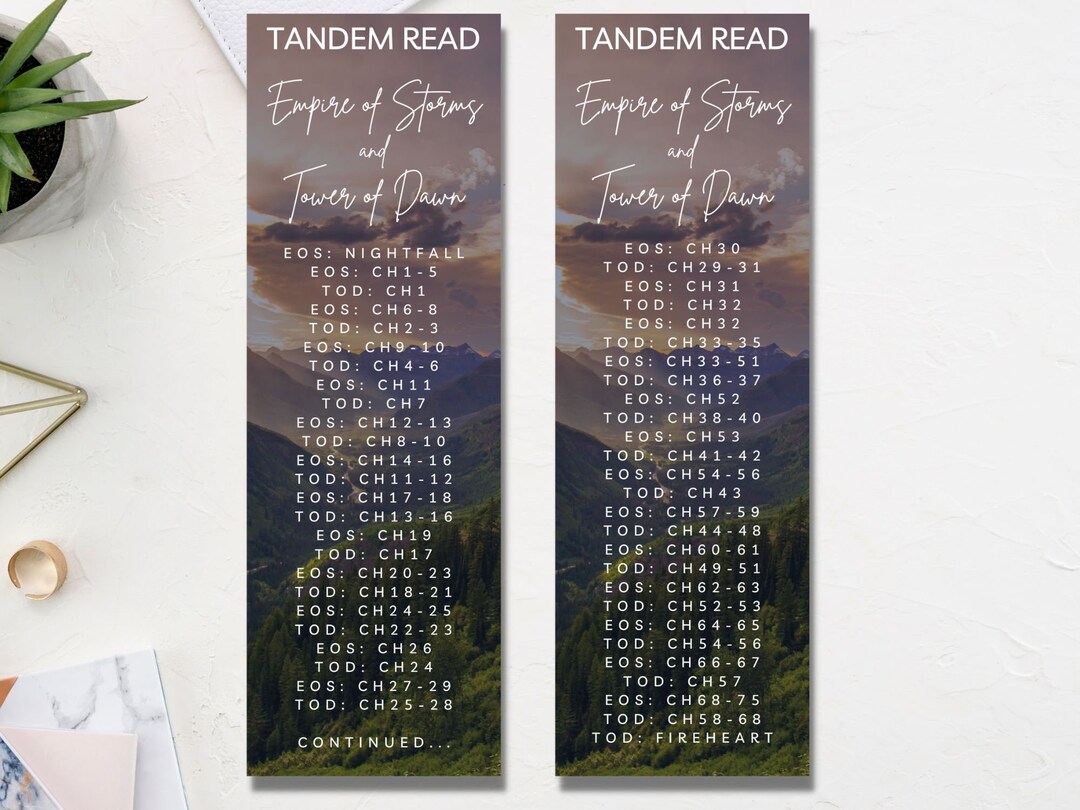 Throne of Glass Tandem Read Bookmark Bookmark - Etsy
