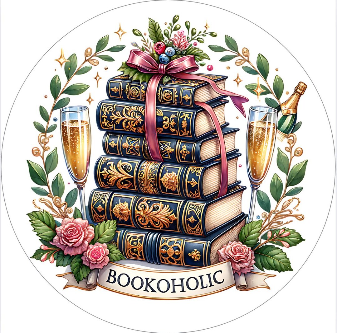 Bookaholic Sticker - Etsy