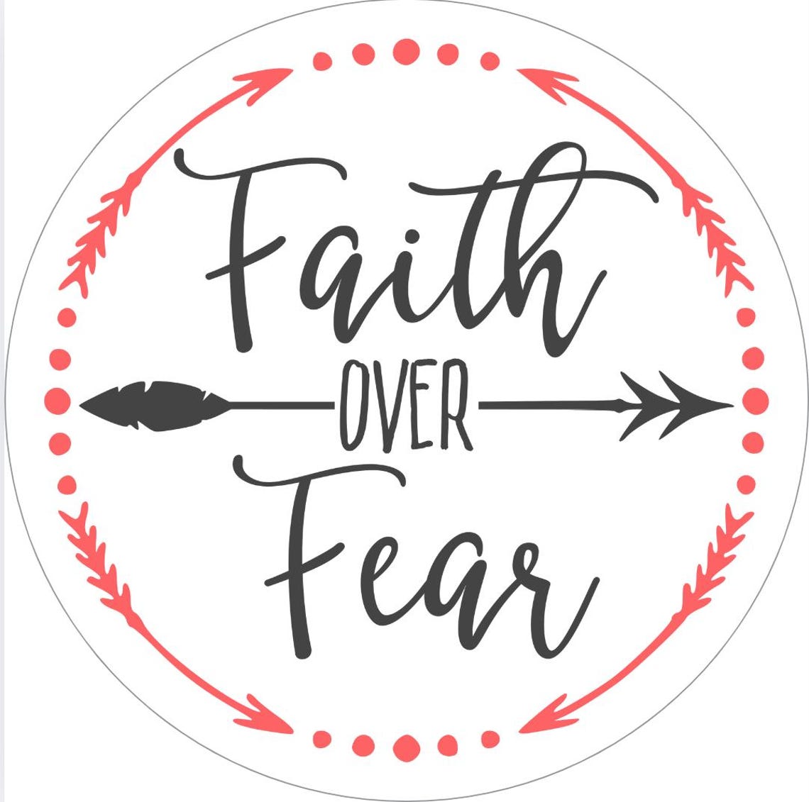 Faith Over Fear Sticker - Etsy