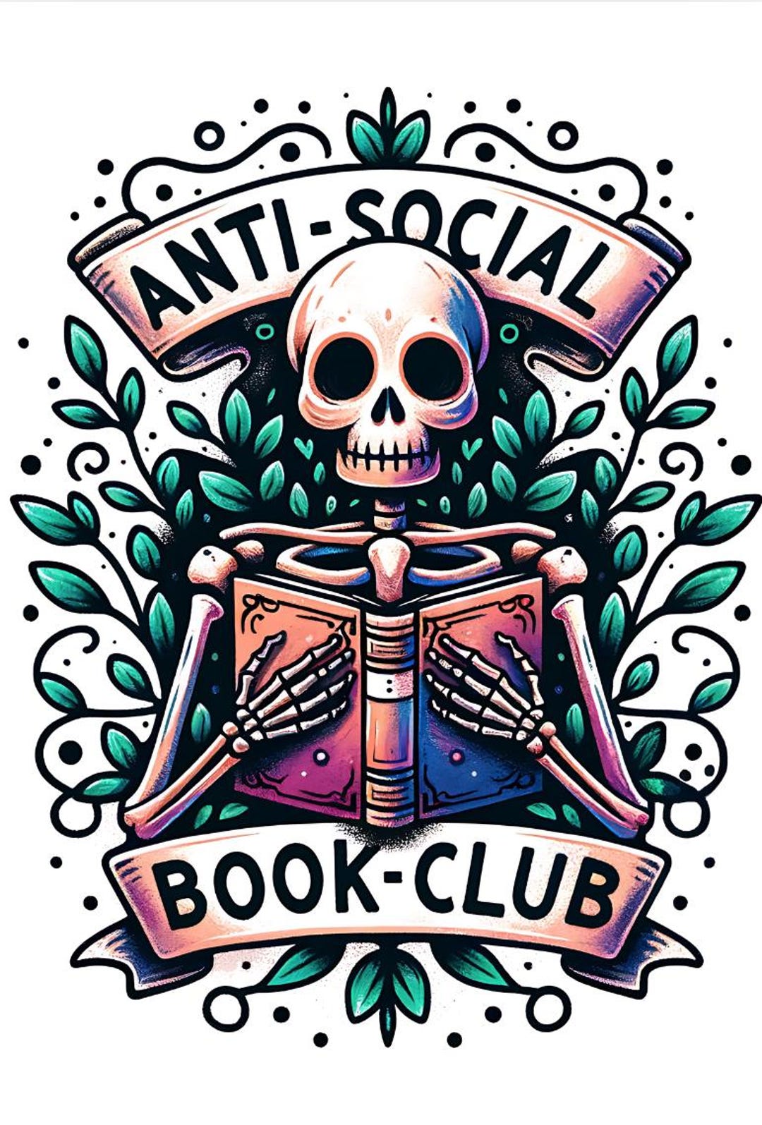 Anti Social Book Club - Etsy