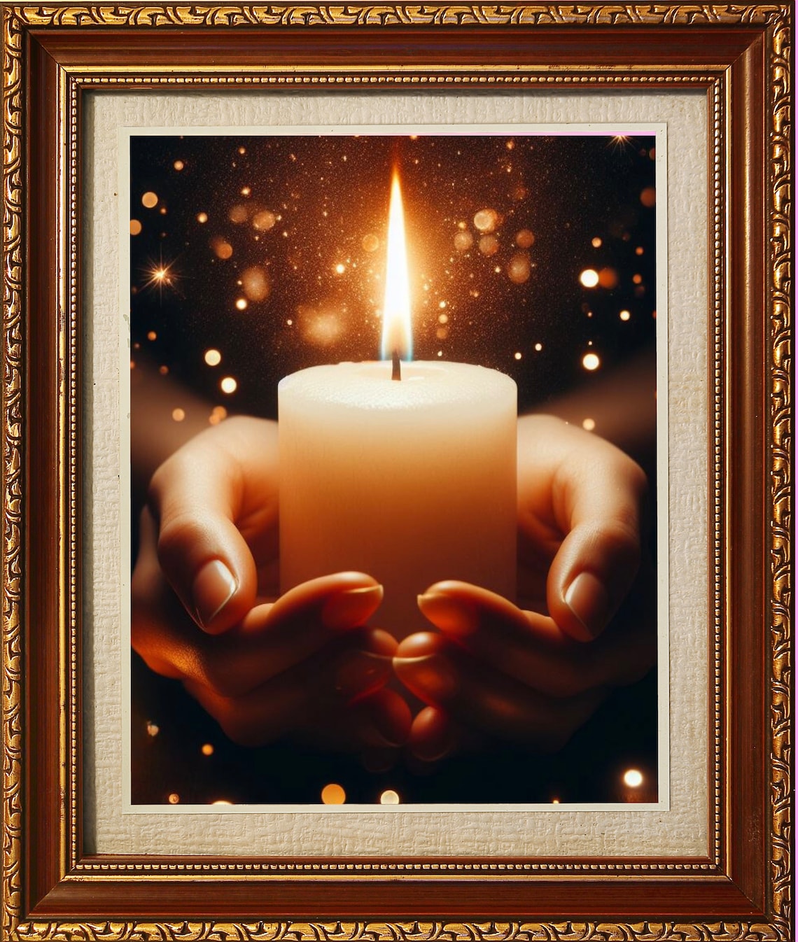 Candle Glowing With Light Effect in Hand - Etsy UK