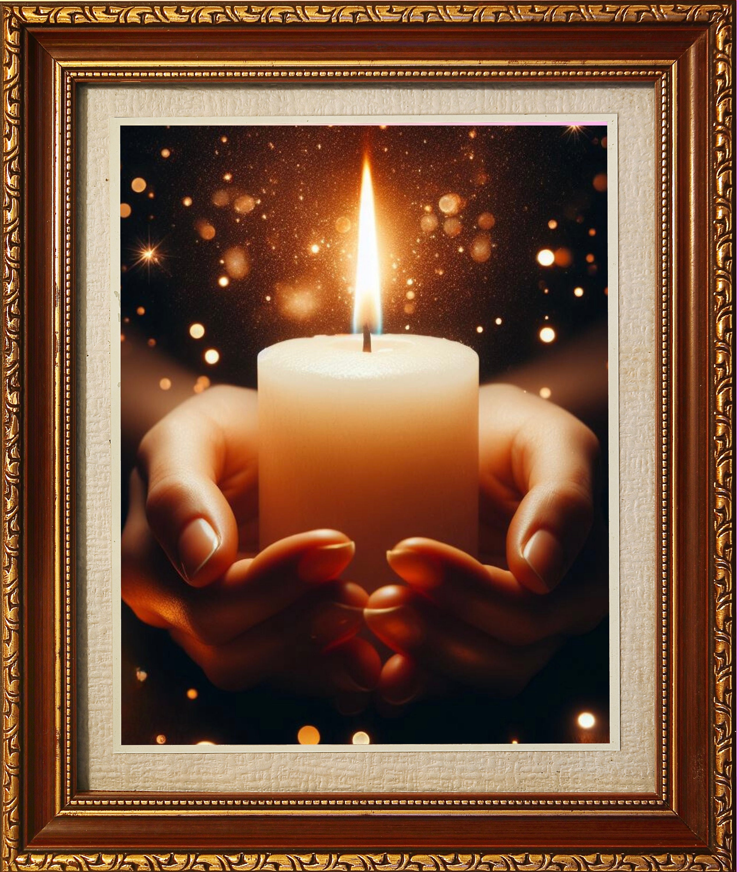 Candle Glowing With Light Effect in Hand - Etsy UK