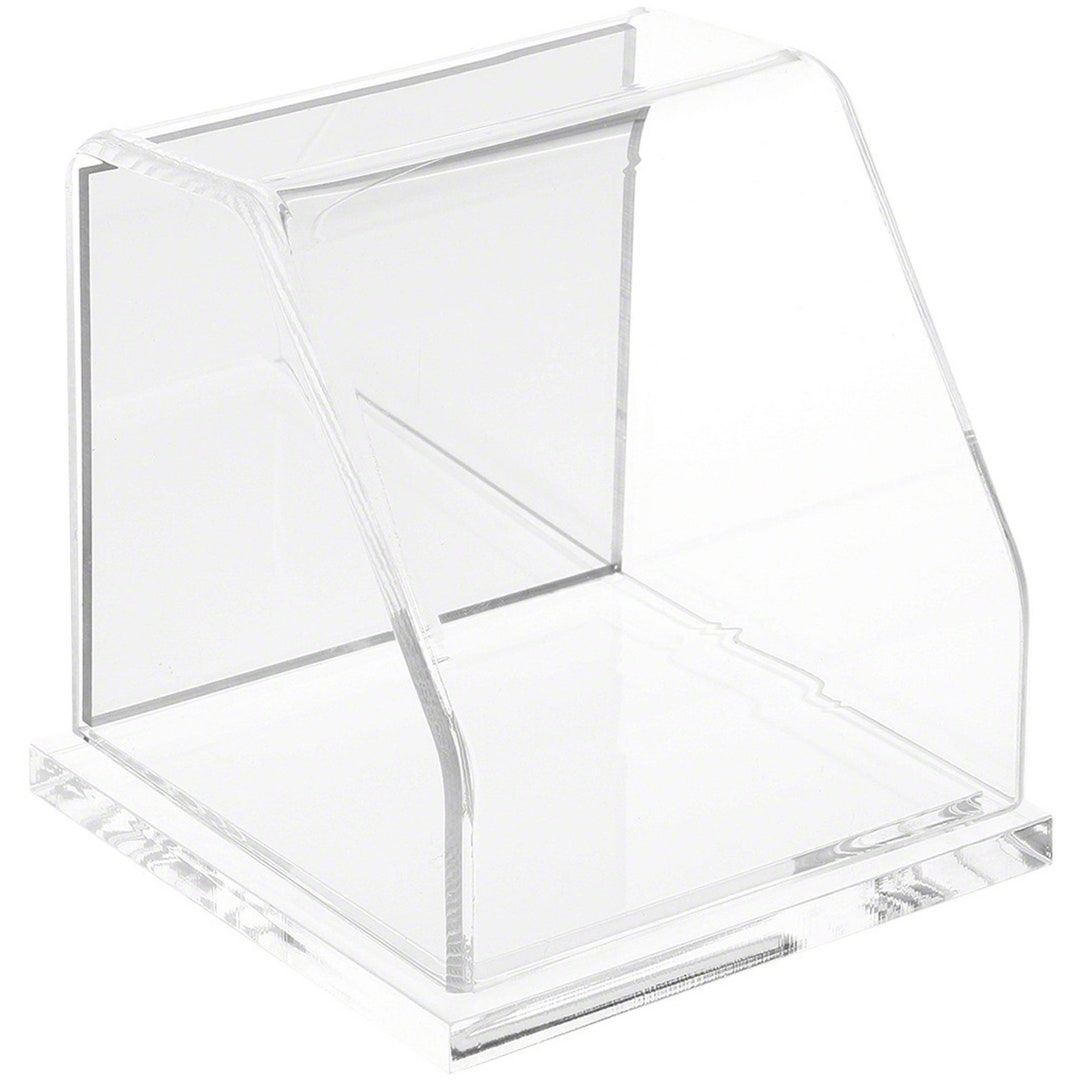 Plymor Clear Acrylic Slanted Front Display Case With Base mirror Back ...