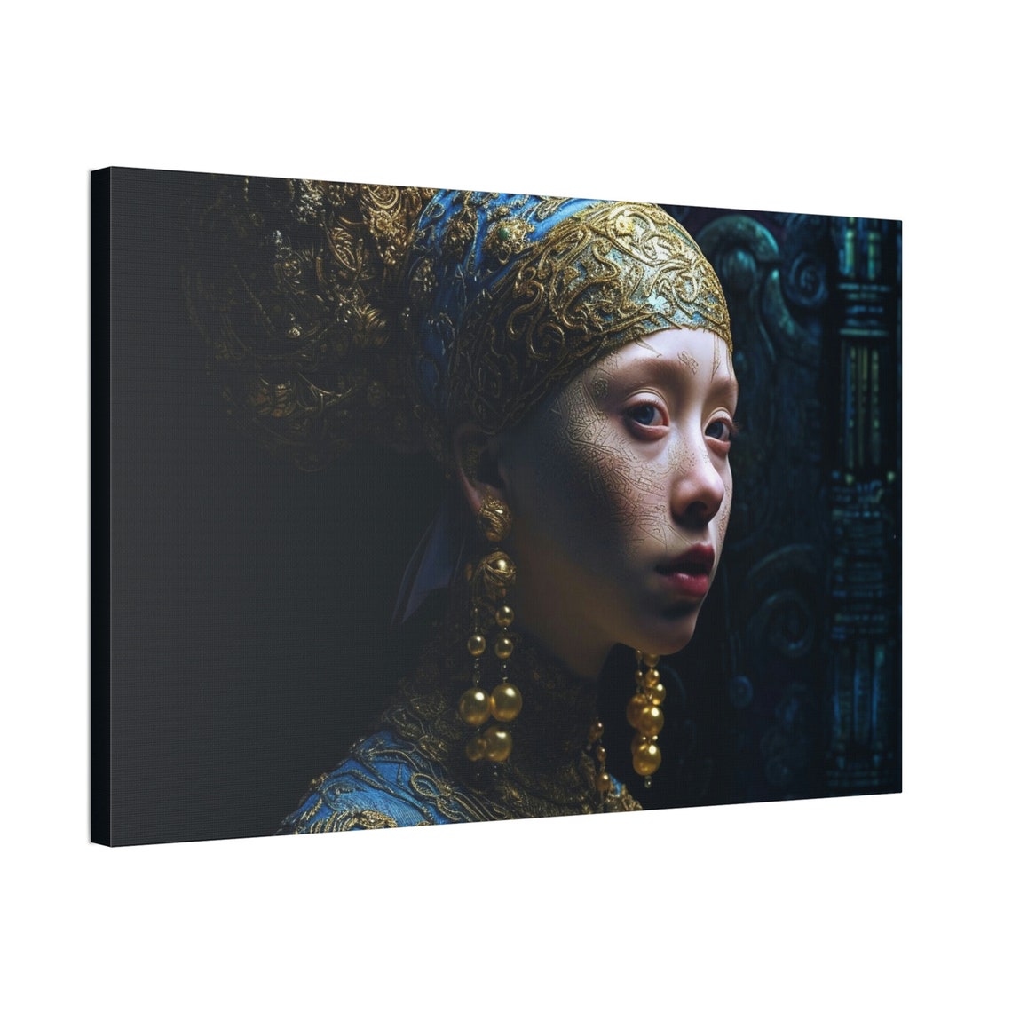 Reimagined Photorealistic Ai Wall Art Version of the Vermeer ...