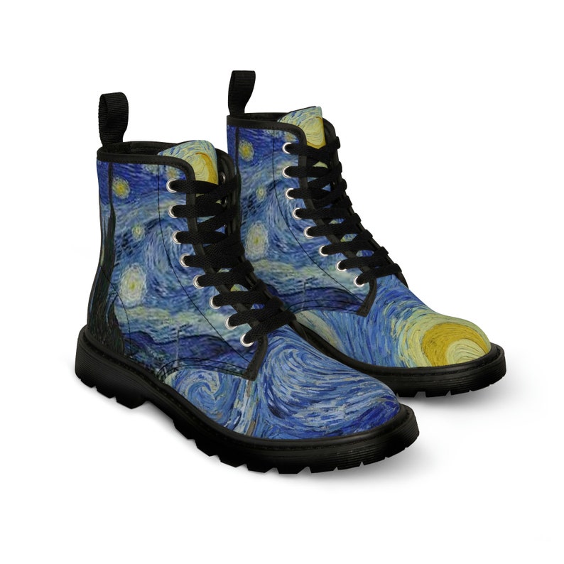 Starry Night Boots, Van Gogh Boots, Starry Steppers - Etsy
