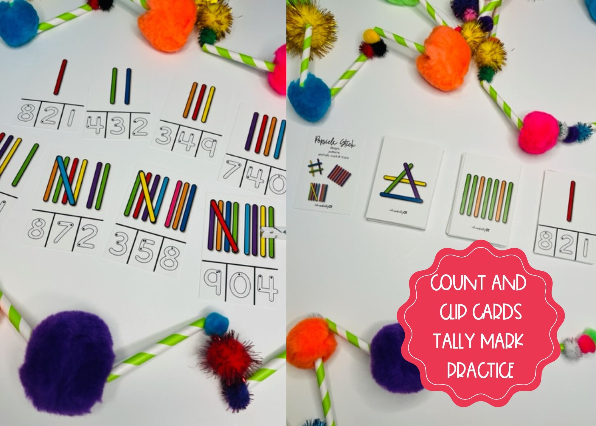 Popsicle Stick Flashcards - Etsy