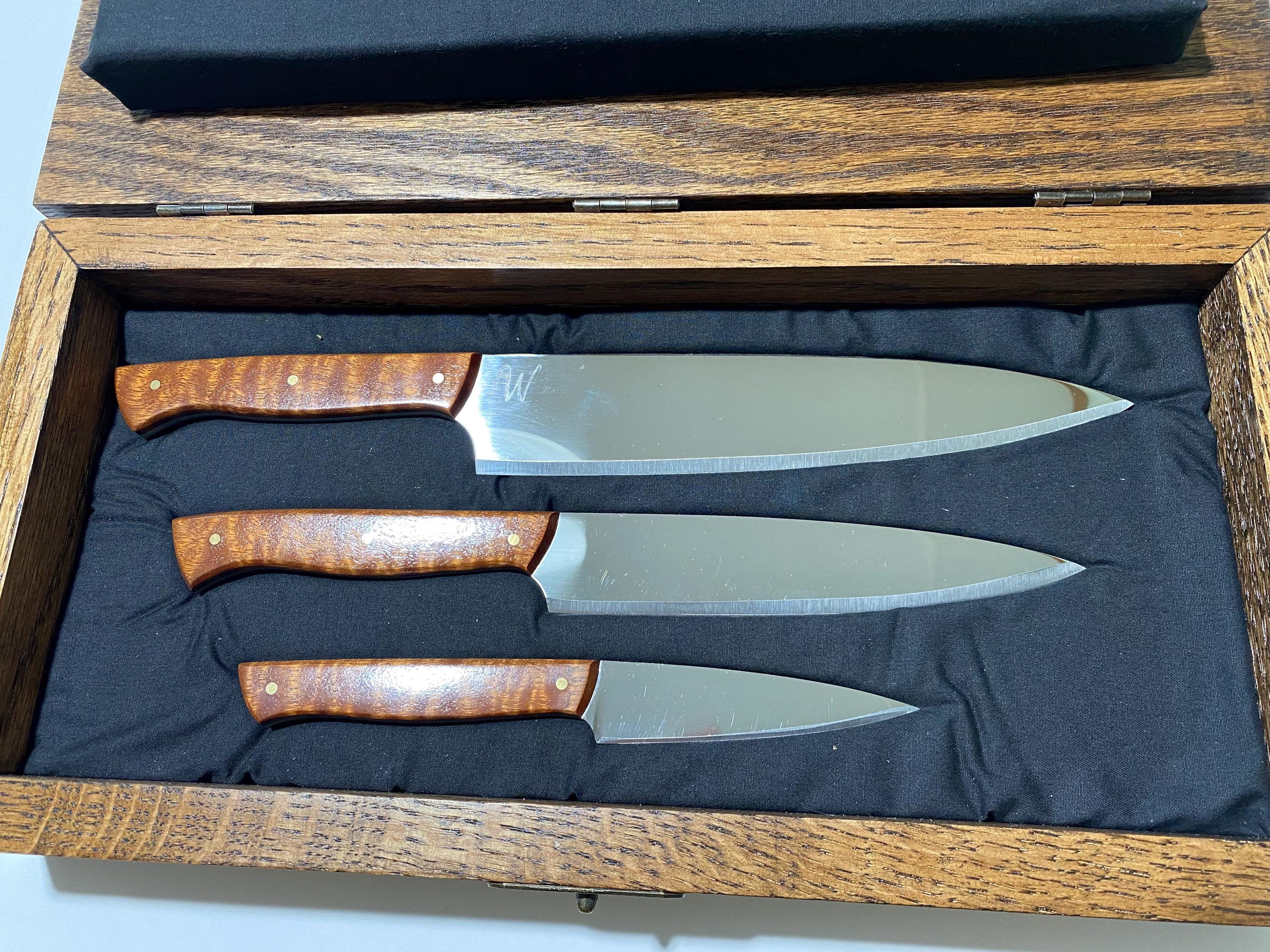 Handcrafted Kitchen Knives With Storage Box - Etsy
