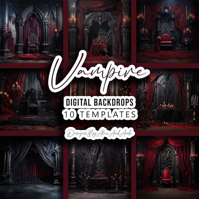 Vampire Digital Backdrop Background Birthday Child Photo Shoot Picture ...