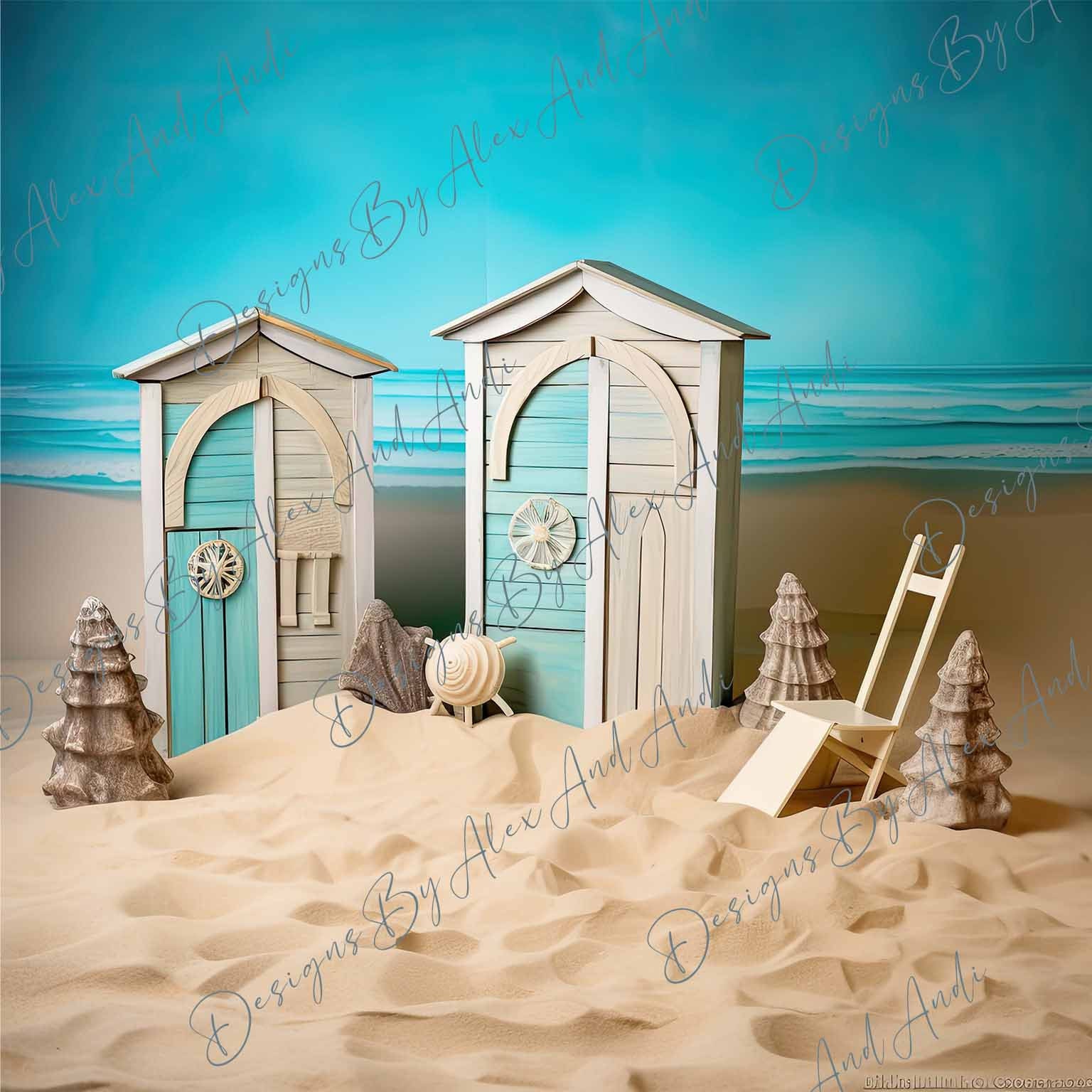 Beach Studio Backdrop Background Studio Digital Photo Shoot Sunny Sand ...