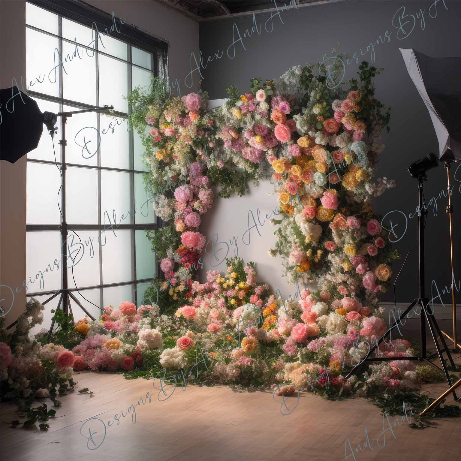 Floral Studio Backdrop Background Digital Photo Shoot Studio Picture ...