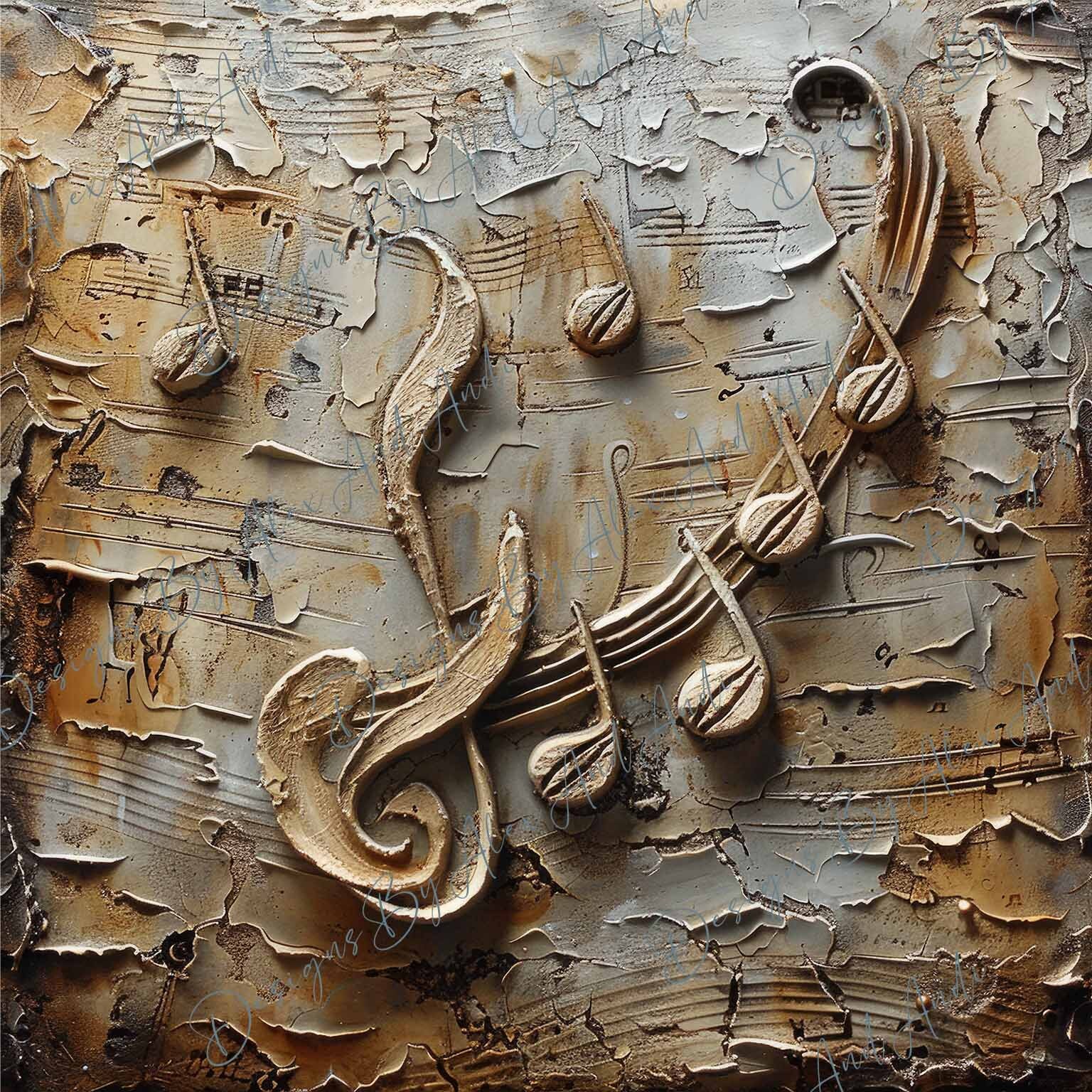 Music Wallpaper Photo Shoot Wall Paper Digital Backdrop Notes Picture ...