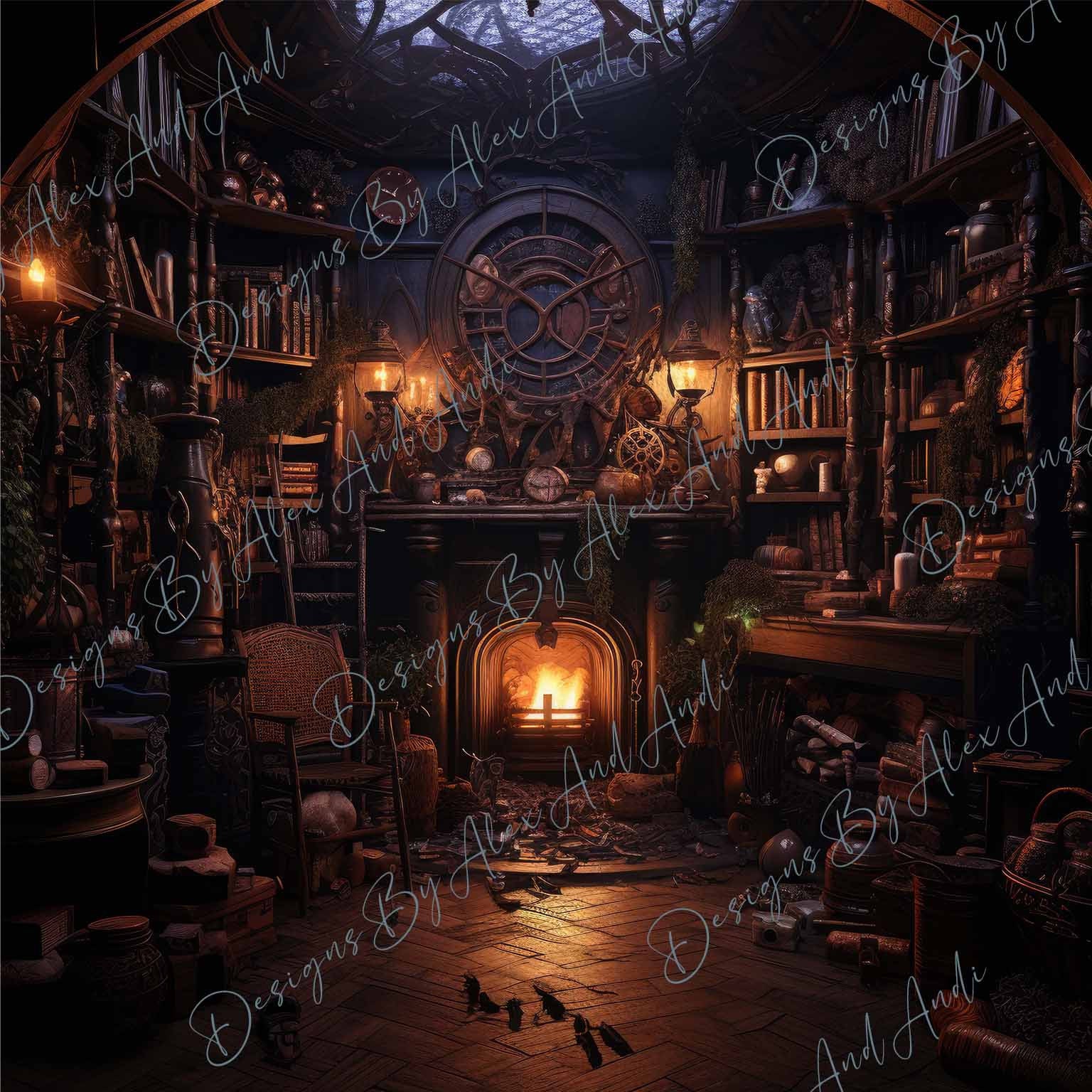 Witch House Digital Backdrop Background Birthday Child Photo Shoot ...