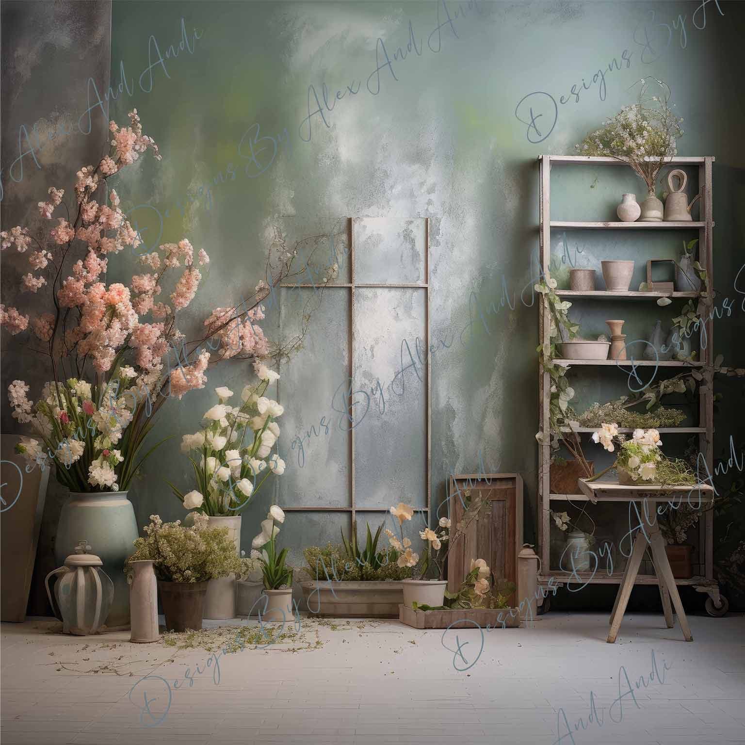 Spring Studio Digital Backdrop Overlay Background Birthday Photo Shoot ...