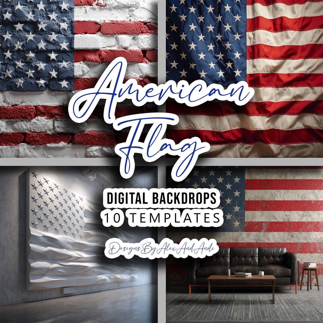 American Flag Backdrop Photo Shoot Photo Stage Digital Backdrop America ...