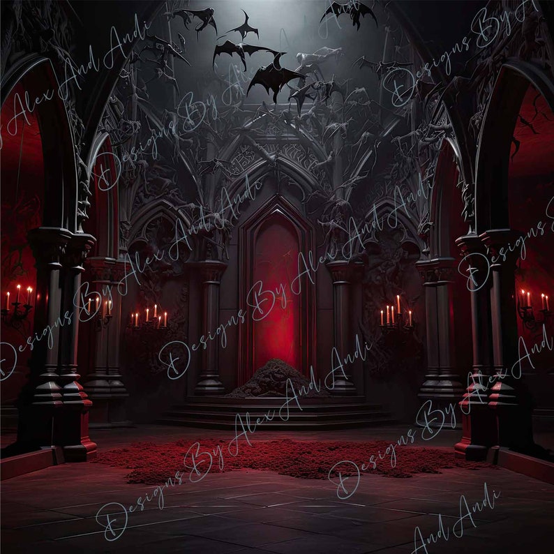 Vampire Studio Backdrop Background Digital Birthday Child Photo Shoot ...