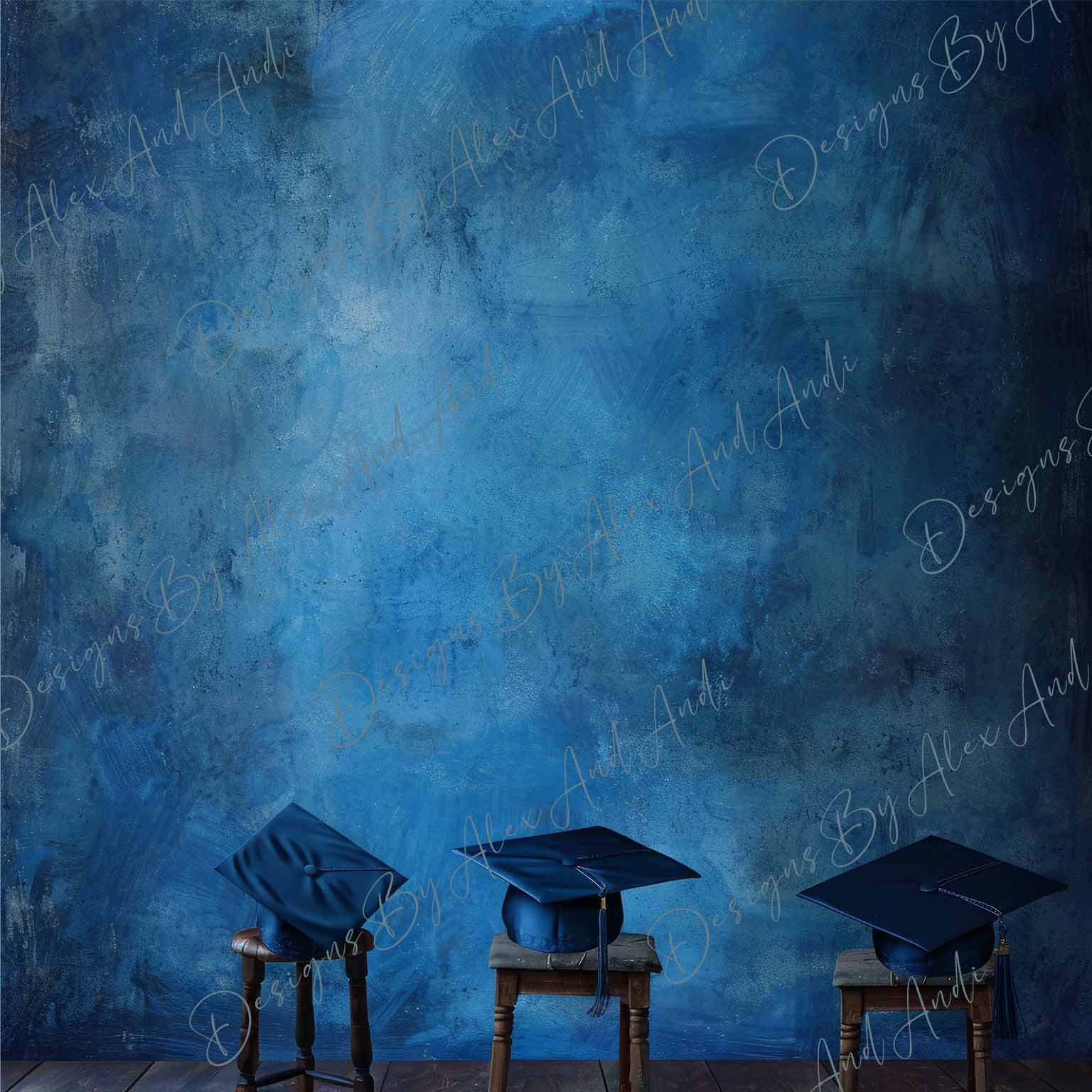Blue Graduation Photo Shoot Graduation Photo Ceremony Overlay Degree ...