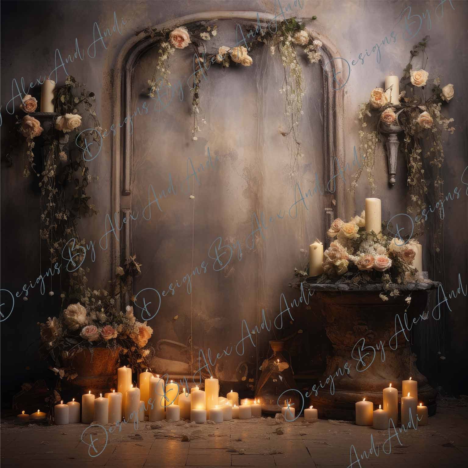 Candle Light Studio Backdrop Background Digital Birthday Child Photo ...