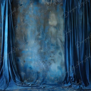 Blue Digital Backdrop Overlay Background Photo Wedding Party Picture ...