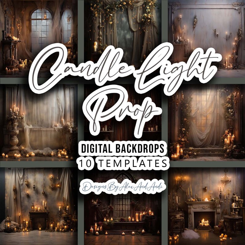 Candle Light Prop Backdrop Background Digital Birthday Child Photo ...