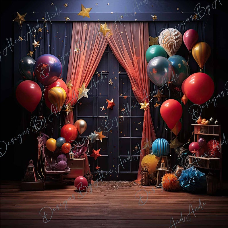 Digital Party Room Digital Backdrop Background Birthday Child Photo ...