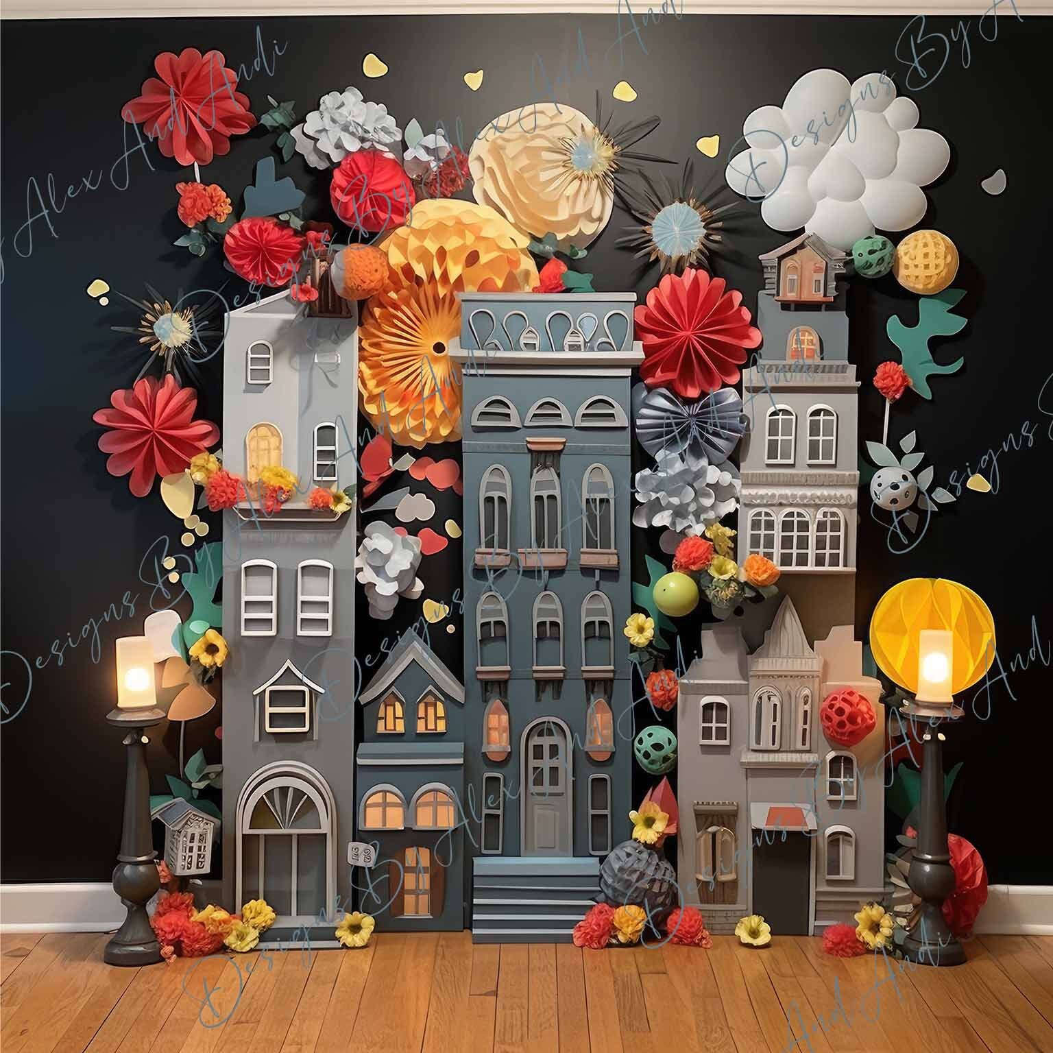 Cute Craft Home Digital Backdrop Overlay Background Birthday Child ...