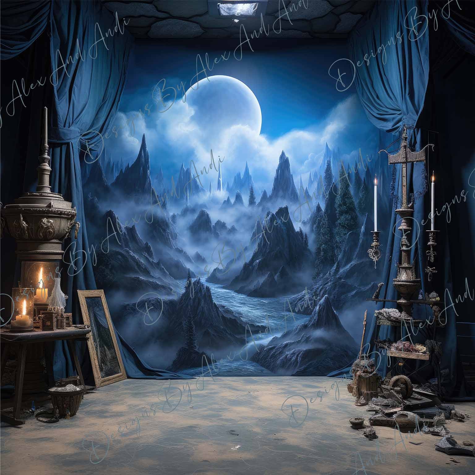 Wizard Backdrop Background Digital Birthday Child Photo Shoot Picture ...