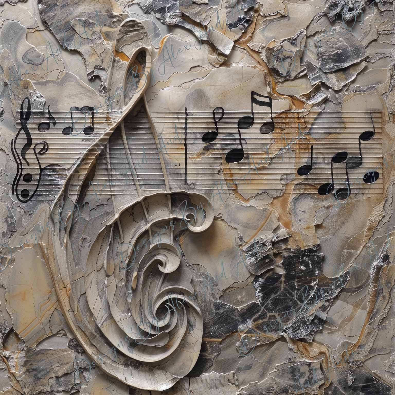 Music Wallpaper Photo Shoot Wall Paper Digital Backdrop Notes Picture ...