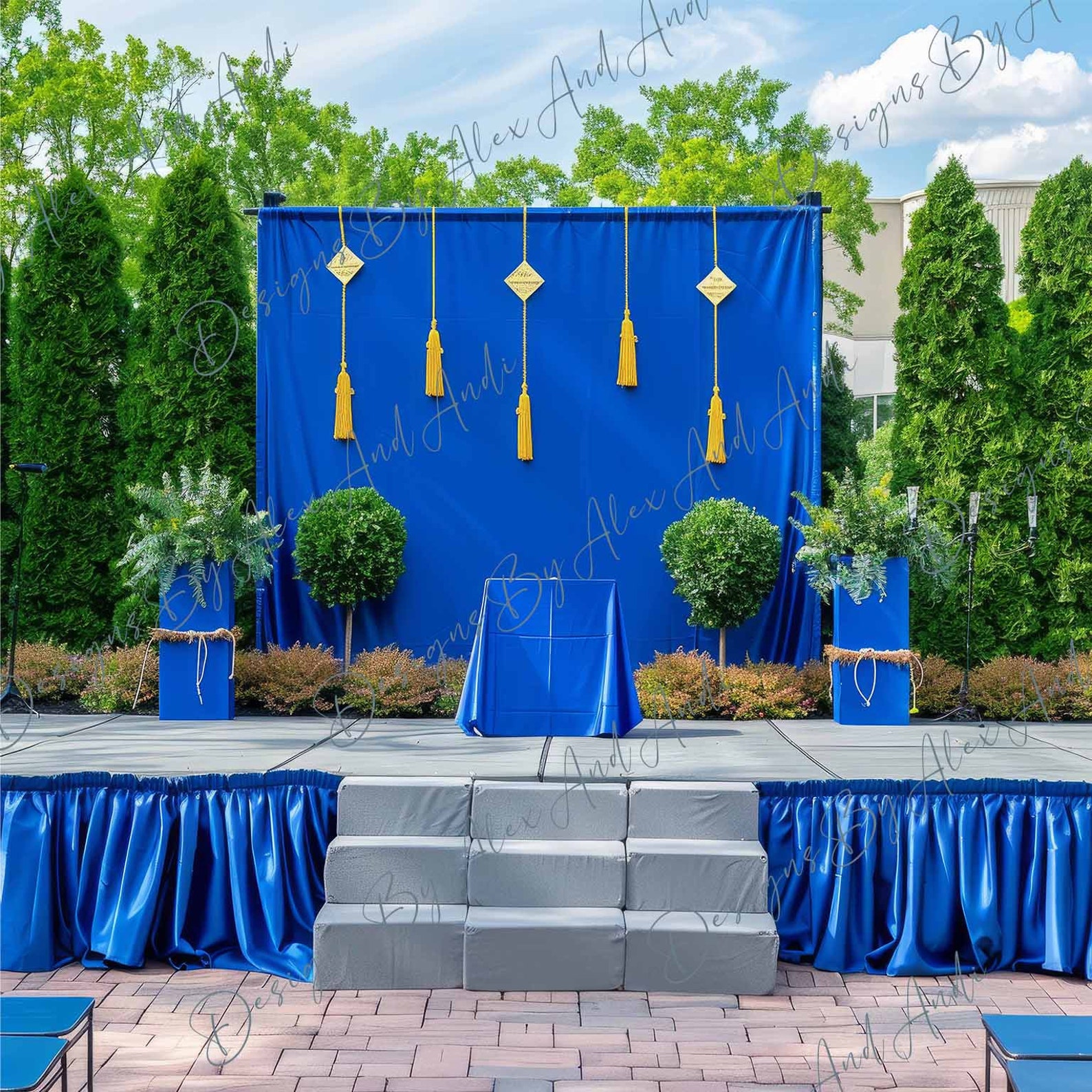 Blue Graduation Photo Shoot Graduation Photo Ceremony Overlay Degree ...