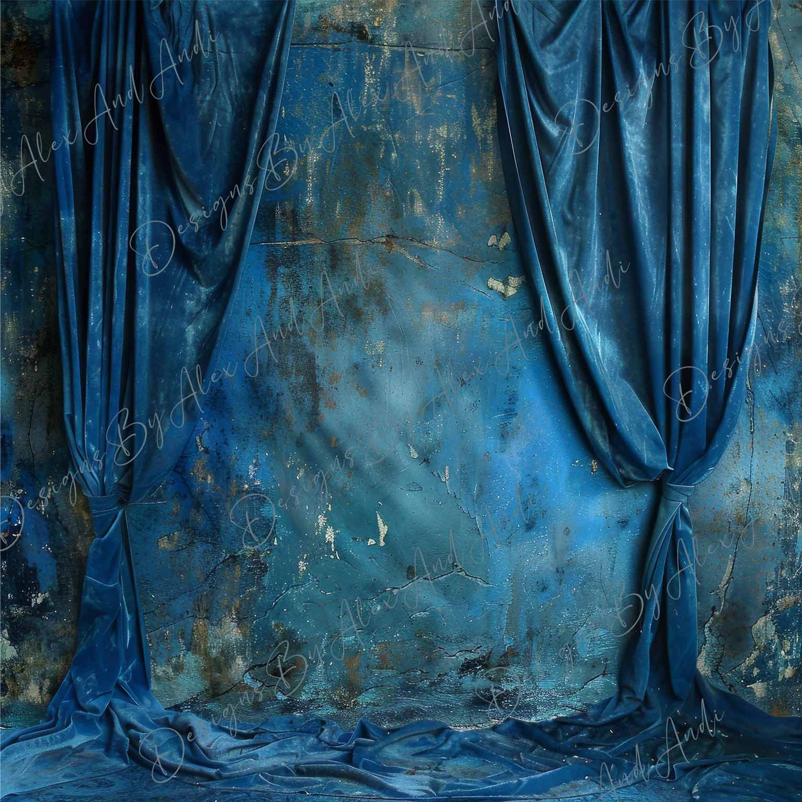 Blue Digital Backdrop Overlay Background Photo Wedding Party Picture ...