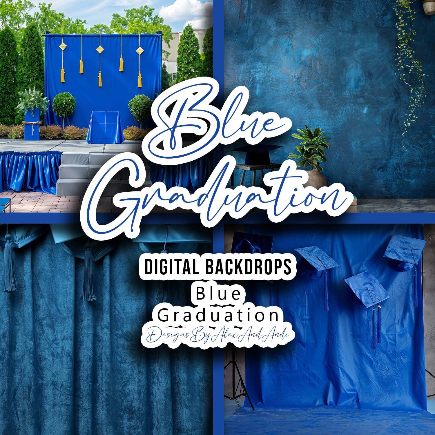 Blue Graduation Photo Shoot Graduation Photo Ceremony Overlay Degree ...