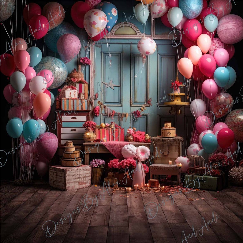 Birthday Digital Backdrop Background Birthday Child Photo Shoot Picture ...