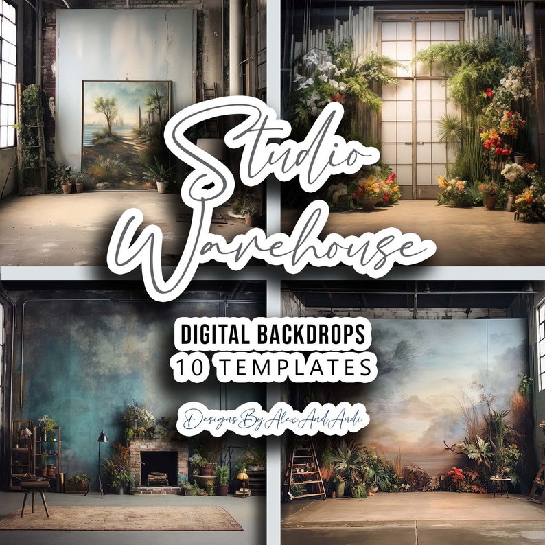 Studio Warehouse Digital Backdrop Overlay Background Birthday Home ...