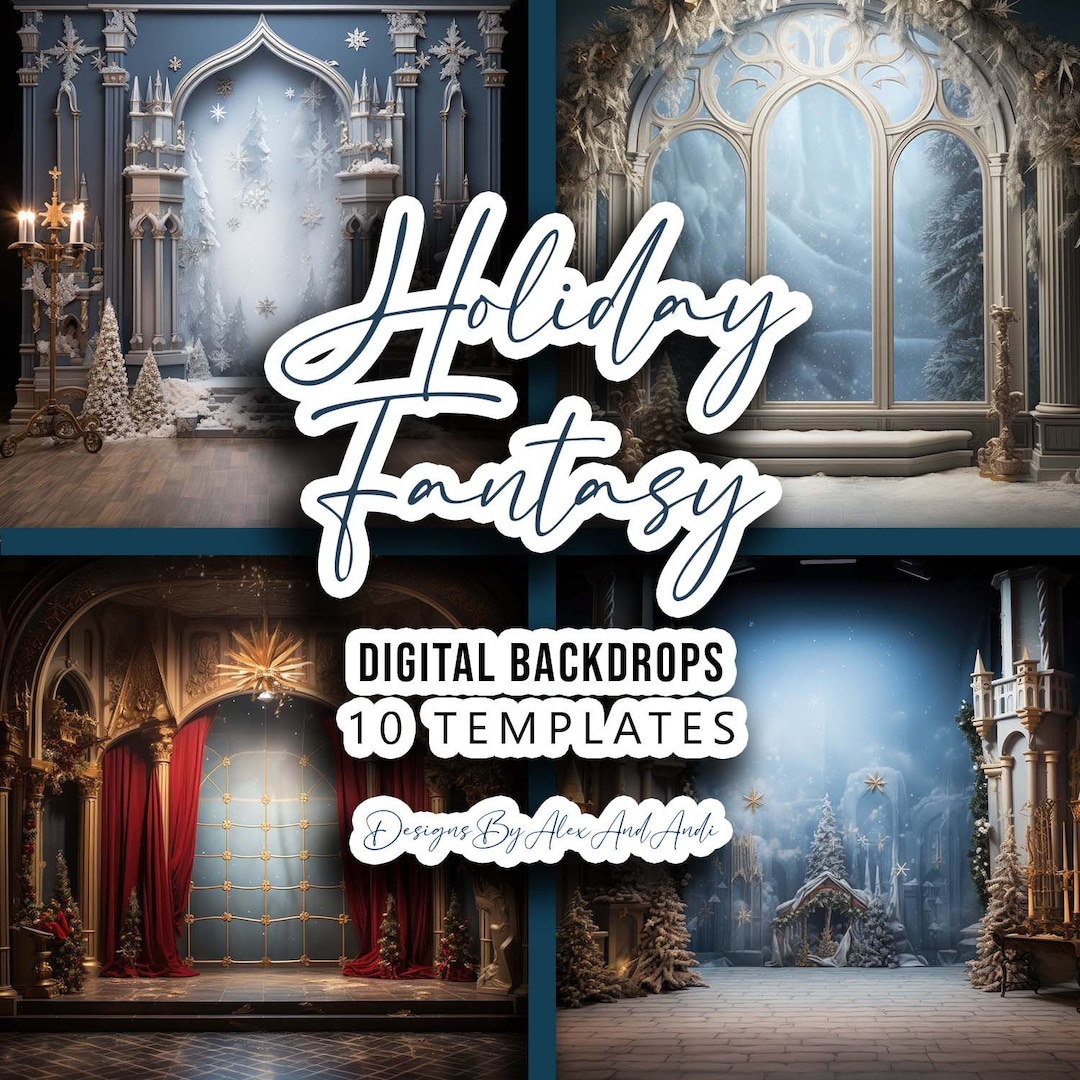 Holiday Fantasy Digital Backdrop Overlay Background Photo Shoot Picture ...