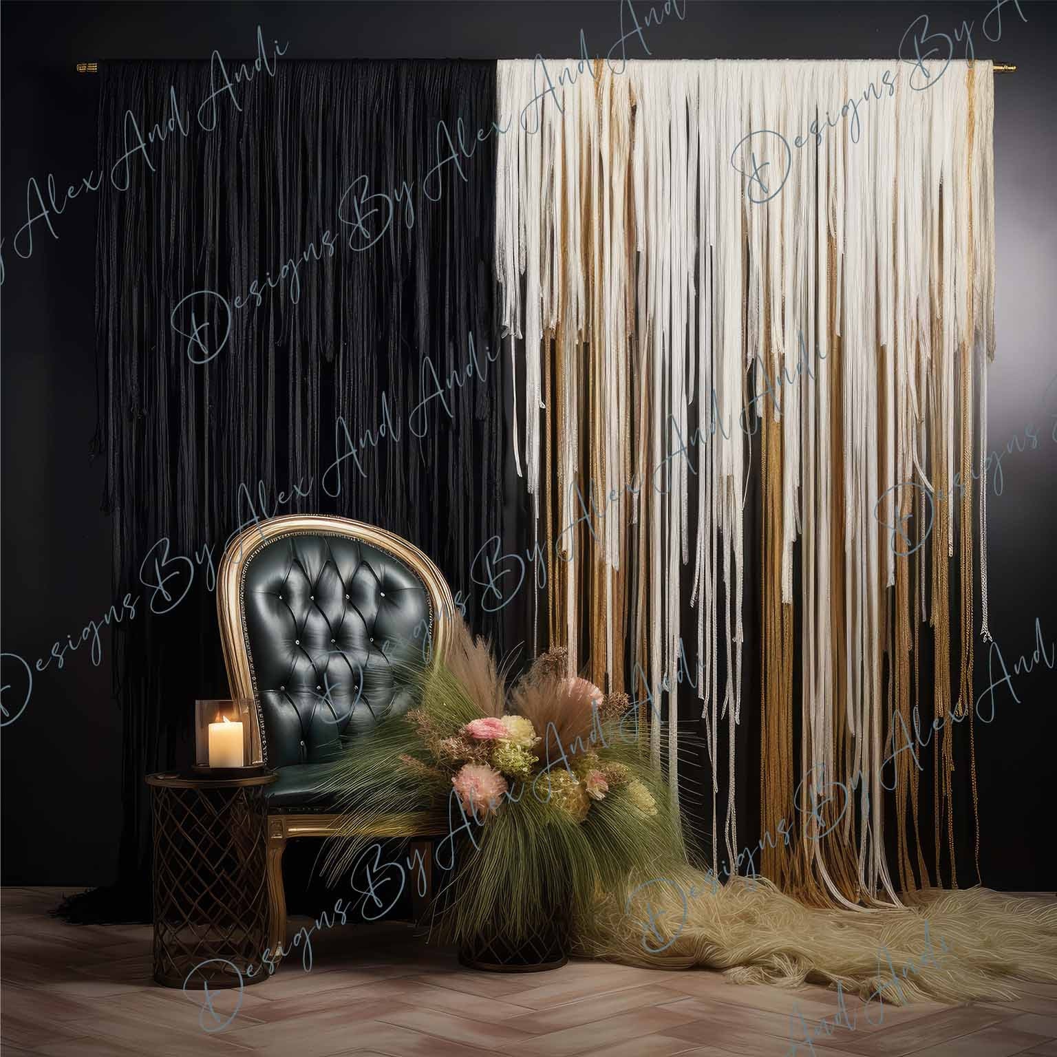 Dark Fringe Backdrop Background Digital Photo Shoot Picture Prop ...