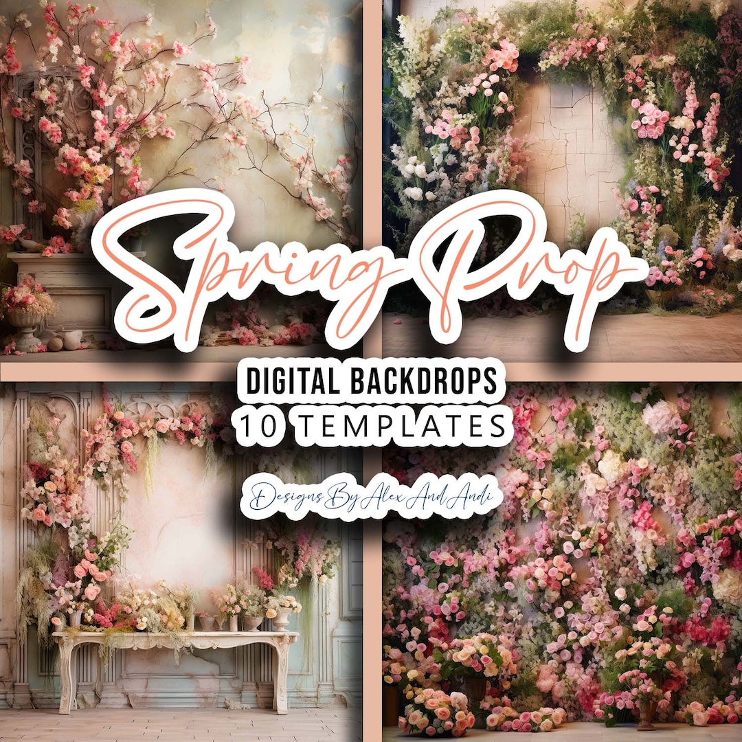 Spring Prop Digital Backdrop Overlay Background Photo Picture Studio ...