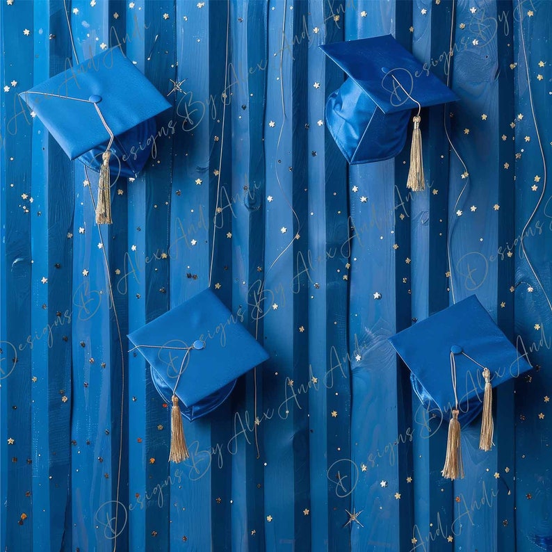 Blue Graduation Photo Shoot Graduation Photo Ceremony Overlay Degree ...