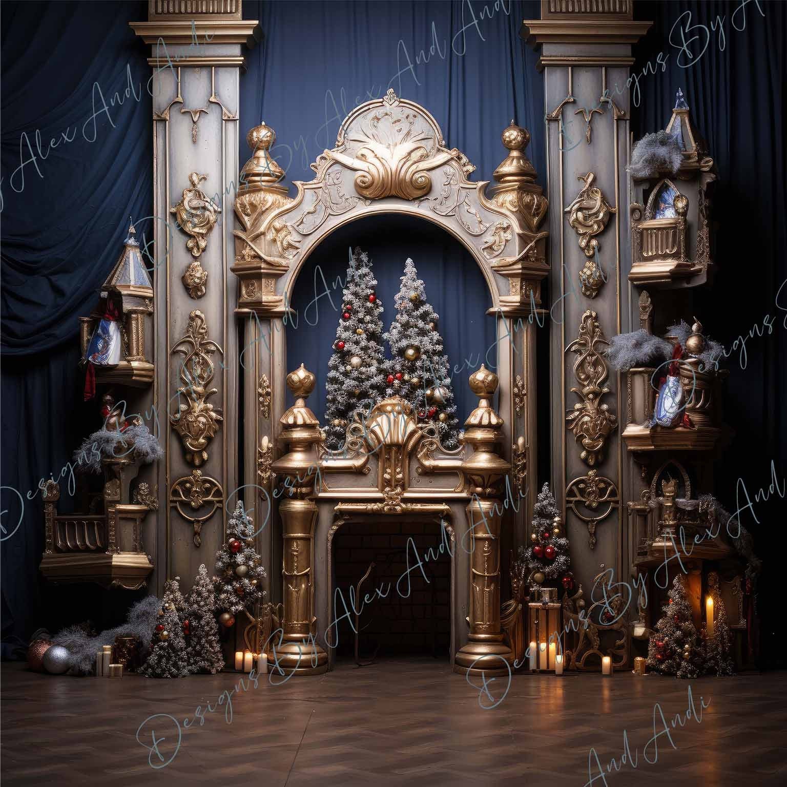 Nutcracker House Digital Backdrop Overlay Background Wedding Birthday ...