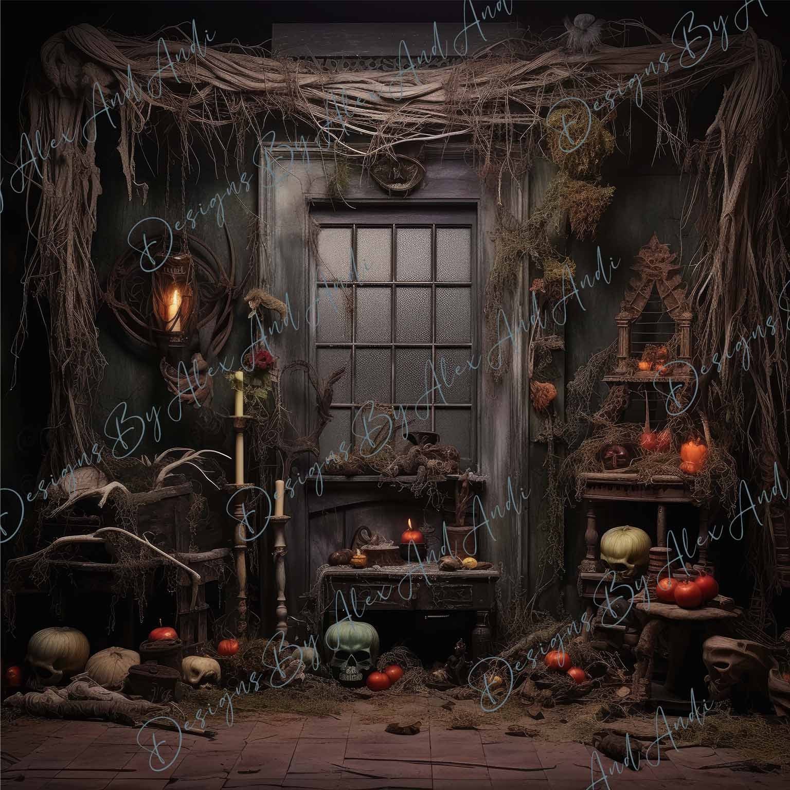 Haunted House Backdrop Background Digital Birthday Child Photo Shoot ...