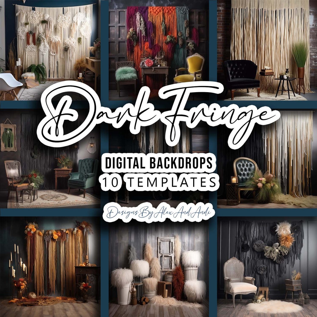 Dark Fringe Backdrop Background Digital Photo Shoot Picture Prop ...
