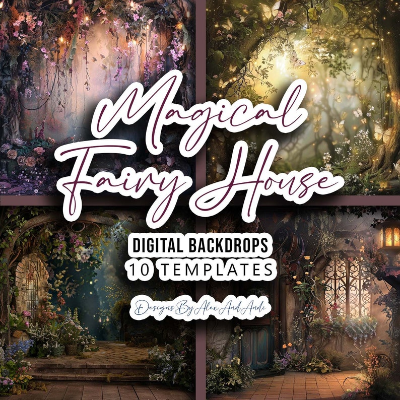 Magical Fairy House Backdrop Kid Photo Child Digital Backdrop Magic ...